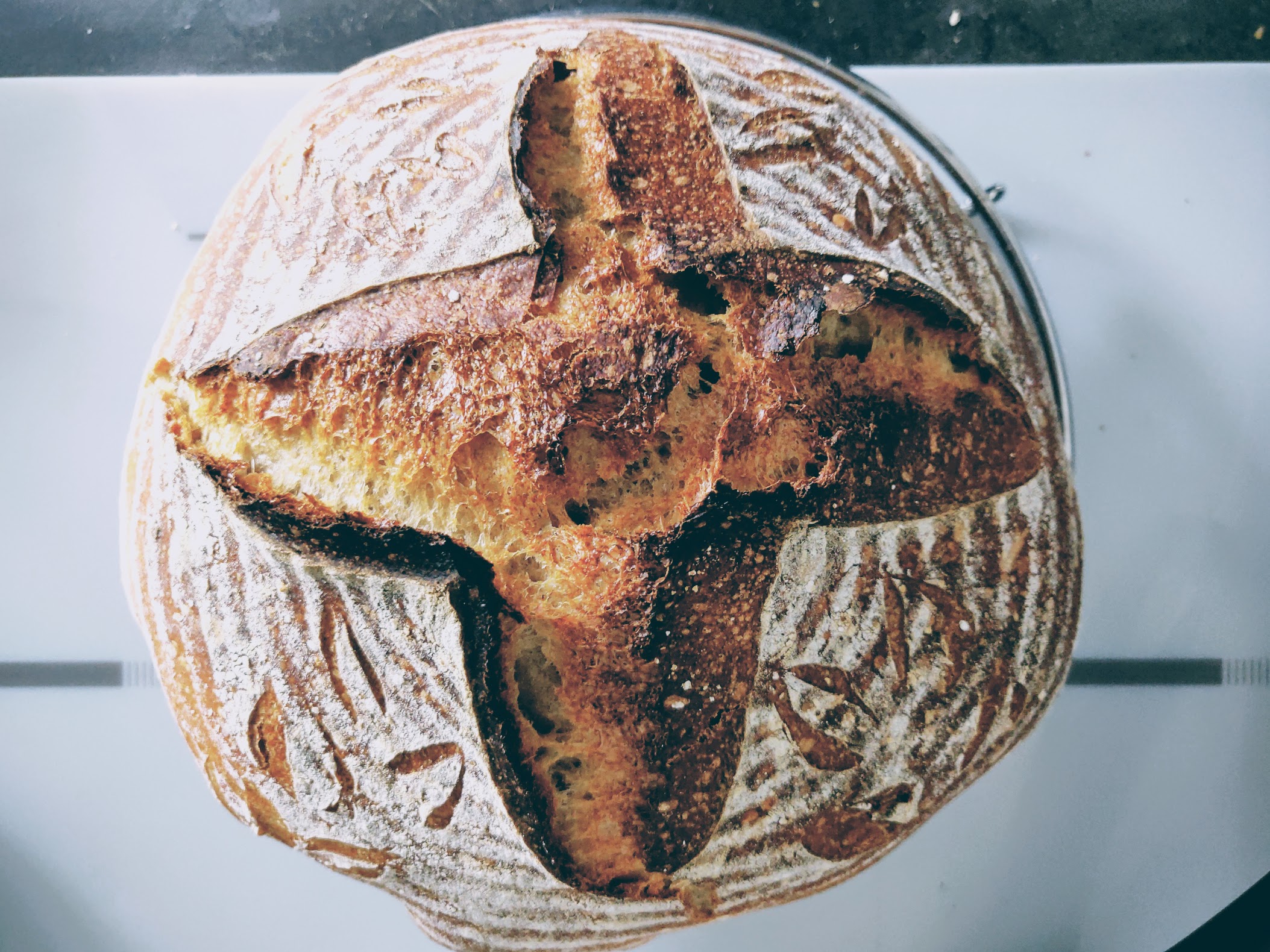 Bel kruh z dodatkom polbele pirine moke - brez kvasa